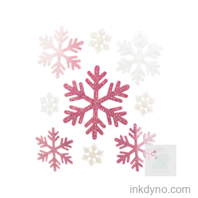 Glittering Snowflakes Winter DTF Iron-On — InkDyno